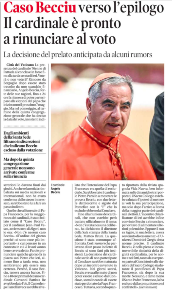 CASO BECCIU XXV
